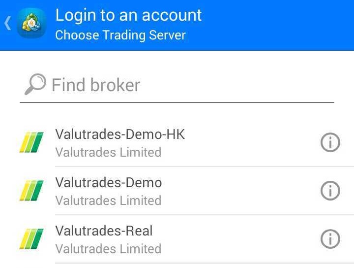 How to Log In to the MT4 or MT5 Platform on an Android Mobile App? – Valutrades Help Center
